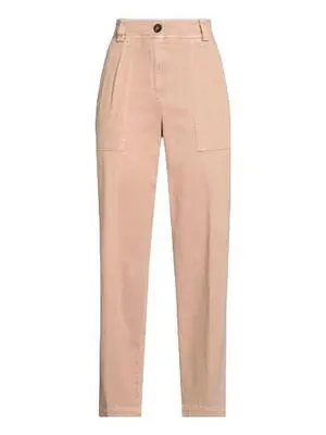 Peserico Cotton-elastane Blend Tapered Pants - Beige