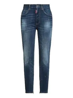 Dsquared2 Skinny Jeans With Zips At Hem - Blue