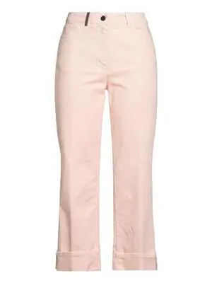 Peserico Straight-leg Jeans With Leather Trims - Pink