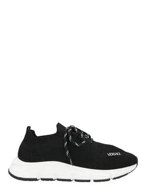 Versace Low-top Knit Sneakers - Black