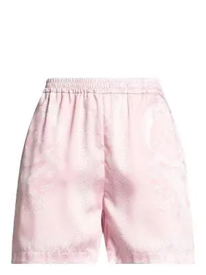 Versace Satin Printed Shorts - Pink