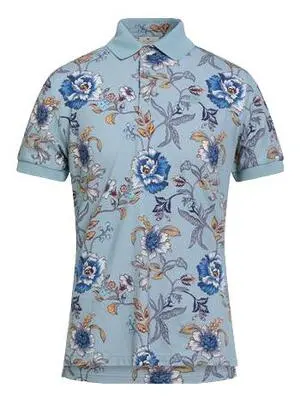 Etro Polo Shirt Light Size Cotton - Blue