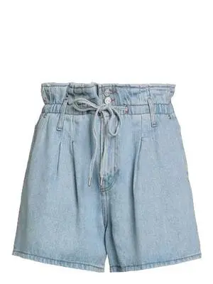 FRAME Drawstring Lyocell Denim Shorts - Blue