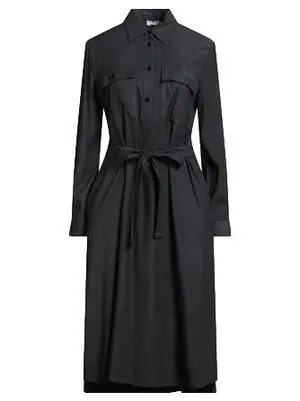 Peserico Midi Shirt Dress With Belt - Black