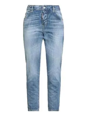 Dsquared2 Jeans In Denim And Calfskin - Blue