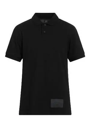 Armani Exchange Polo Shirt Khaki Size Cotton - Black