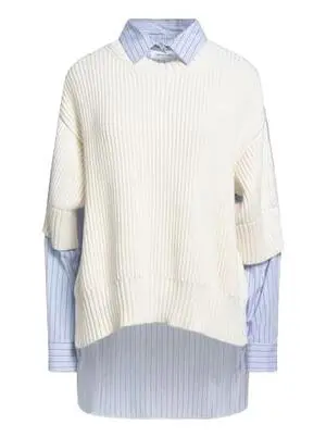 Fabiana Filippi Woven Knitted Sweater - White