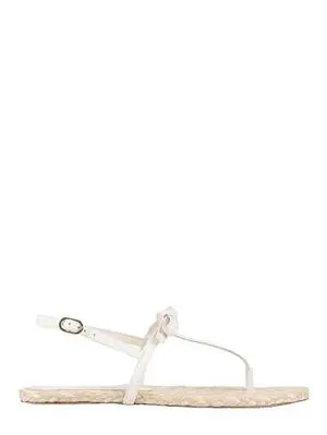 STUART WEITZMAN Espadrille Leather Sandals - Off White