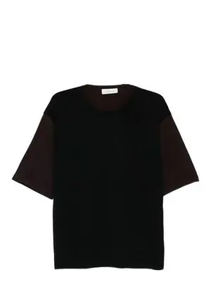 LANVIN Colour-block Short-sleeve T-shirt - Black