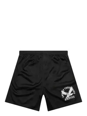 ONE OF THESE DAYS Eagle-logo Mesh Shorts - Black