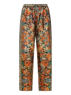 PIERRE-LOUIS MASCIA Paisley-print Trousers - Orange
