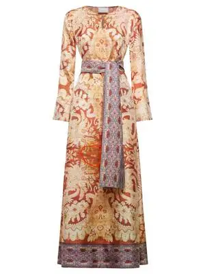 PIERRE-LOUIS MASCIA Paisley-print Maxi Dress - Pink