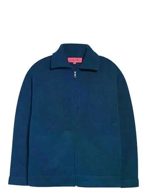 THE ELDER STATESMAN Zip-up Cardigan - Blue