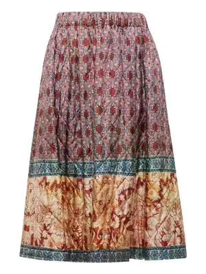 PIERRE-LOUIS MASCIA Geometric-pattern Midi Skirt - Pink