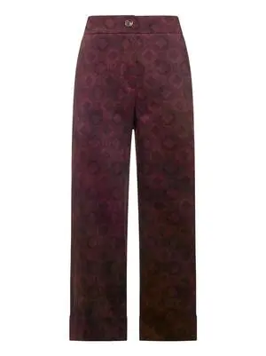 PIERRE-LOUIS MASCIA Geometric-print Trousers - Red