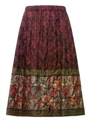 PIERRE-LOUIS MASCIA Paisley-print Skirt - Red