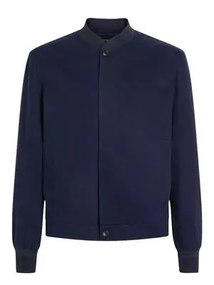 Zegna Oasi Cashmere Bomber Jacket - Blue