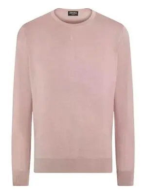 Zegna Crewneck Sweater Pink