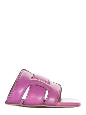 BIBI LOU Leather Flat Sandals - Pink