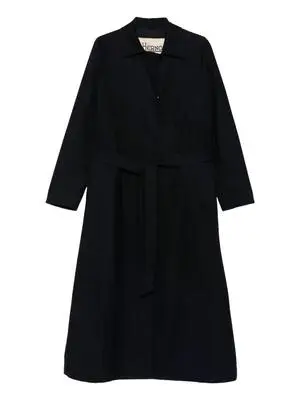 Herno Notched-lapels Belted Coat - Black