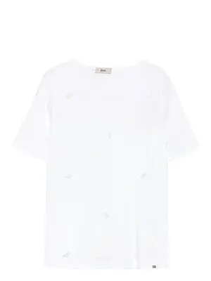 Herno Rhinestone-embellished T-shirt - White