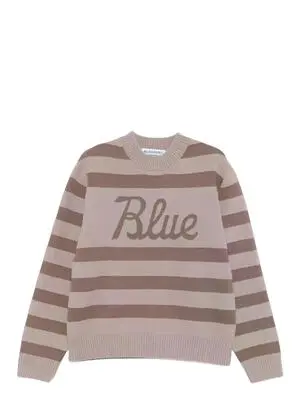 BLUEMARBLE Striped Crew-neck Sweater - Brown
