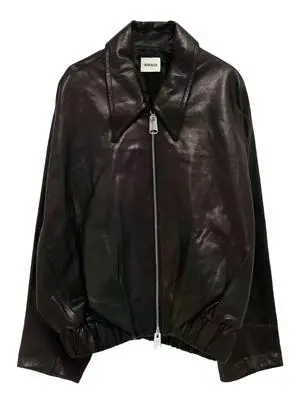 KHAITE Lambskin Jacket With Ruched Hem
