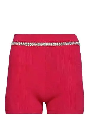 Rabanne Ribbed Shorts With Crystal Embellishments - Pink