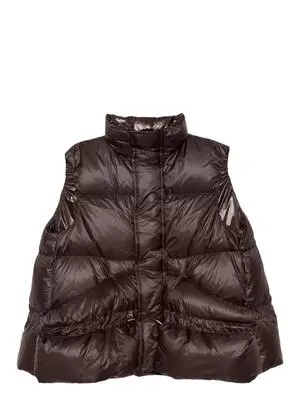 Sacai Quilted Gilet - Brown
