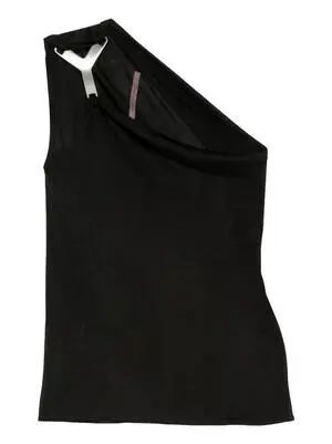 Rick Owens Draped One-shoulder Top - Black
