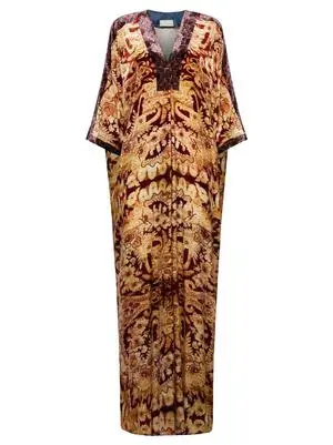 PIERRE-LOUIS MASCIA Abstract-pattern Maxi Dress - Brown