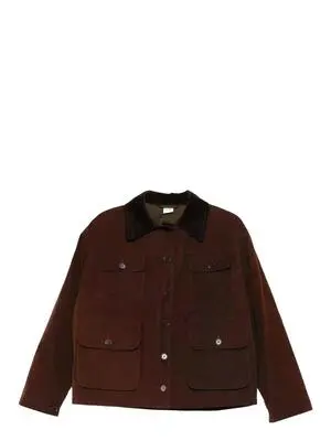 Aspesi Corduroy-collar Buttoned Jacket - Red