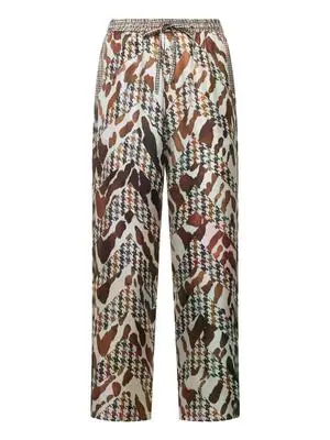 PIERRE-LOUIS MASCIA Houndstooth-pattern Trousers - White