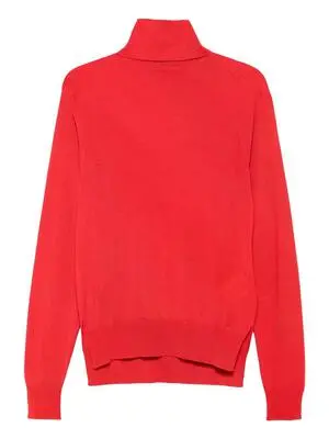 JIL SANDER Turtleneck Knitted Sweater - Red
