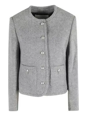 DUNST Wool Tweed Jacket - Grey