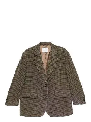 TRUE AVENUE Houndstooth Blazer - Brown