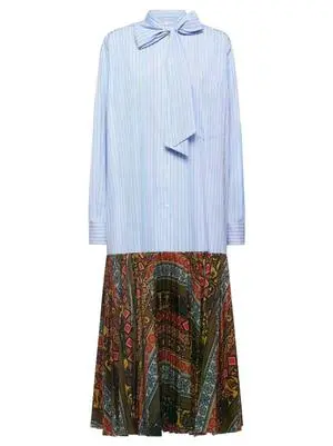 PIERRE-LOUIS MASCIA Stripe-pattern Maxi Dress - Blue