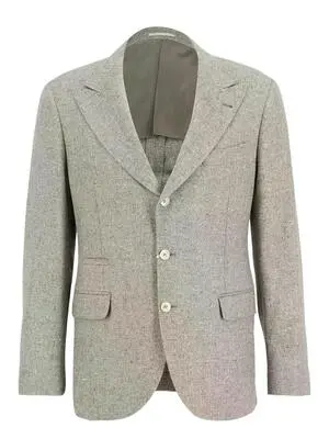Brunello Cucinelli Herringbone Blazer - Grey