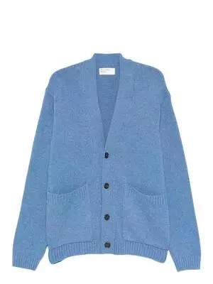 Universal Works Buttoned Patch-pocket Cardigan - Blue