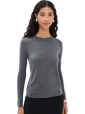 Co Long Sleeve Cashmere Crewneck Sweater - Grey