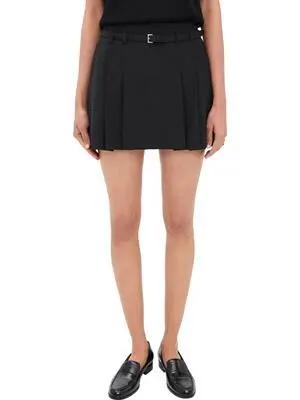 FRAME Pleated Mini Skirt - Black