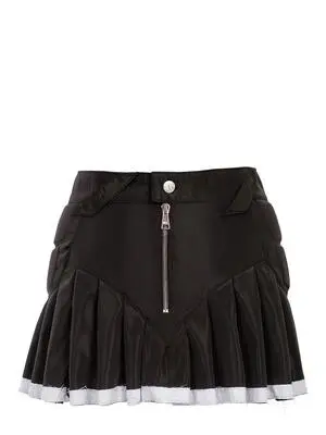 Natasha Zinko Pleated Moto Skirt - Black