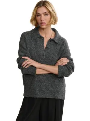 Jenni Kayne Cashmere Burke Polo - Charcoal
