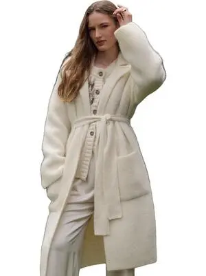 Jenni Kayne Jessica Belted Sweater Coat - Ivory