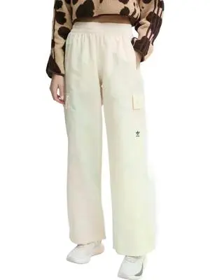 Adidas Logo-embroidered Cargo Trousers - Neutrals