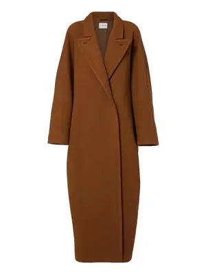 FFORME Yves Wool-blend Wrap Coat - Brown
