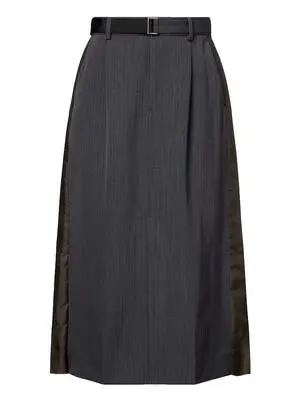 Sacai Paneled Midi Skirt - Grey