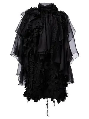 Zimmermann Hypnotic Floral-appliqué Minidress - Black