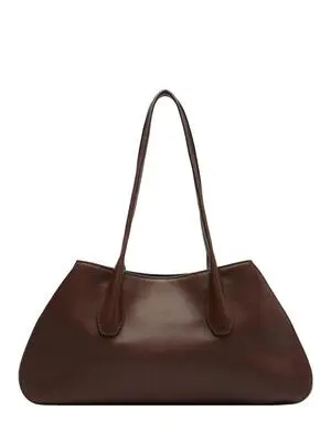 THE ROW Alger Medium Leather Shoulder Bag - Brown