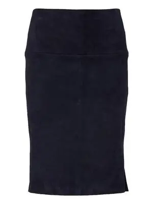 Stouls Gin Suede Pencil Skirt - Blue